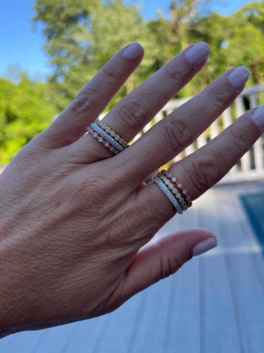 Tri Color Set of Stacking Bands – Jade Skye Jewelry