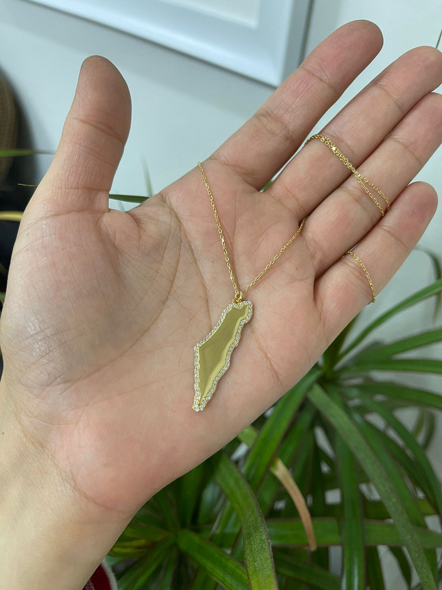 Map of Israel Necklace – Jade Skye Jewelry