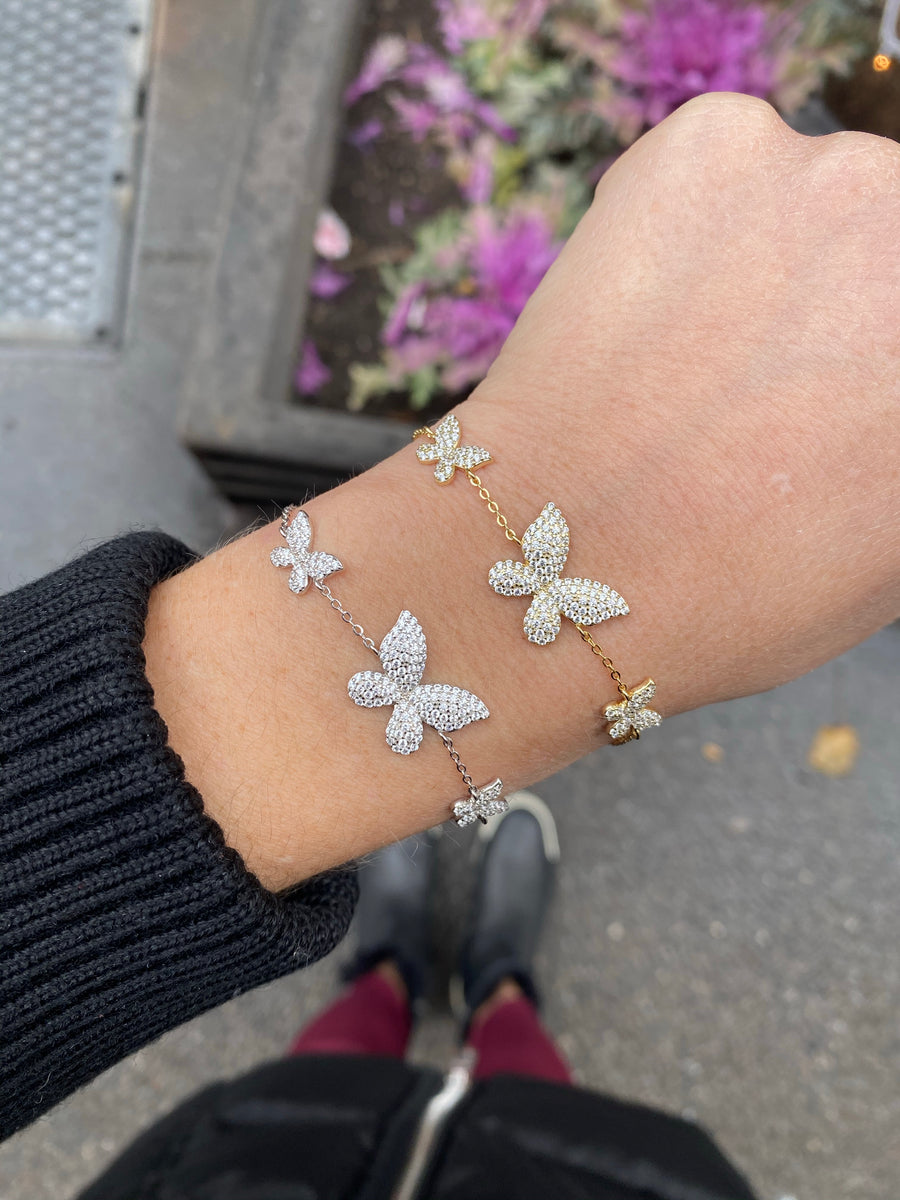 Triple Butterfly Bracelet – Jade Skye Jewelry